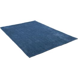 Hochflor-Teppich Gino Falcone, B:50cm H:25mm L:80cm, blau, Kunstfaser, Teppiche, "Alessandro", besonders weich durch Microfaser, ideal im Wohnzimmer
