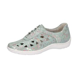 Waldl&auml;ufer WALDL&Auml;UFER Damen Schn&uuml;rschuh "HENNI", Gr. 7mint, metallicfarben, Veloursleder, metallic, Schuhe, Freizeitschuh, Halbschuh, Komfortschuh in Schuhweite