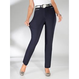 Stehmann Damen Stretch-Hose, blau, Gr. 38, unifarben, 72% Viskose, 25% Polyamid, 3% Elasthan, Hosen