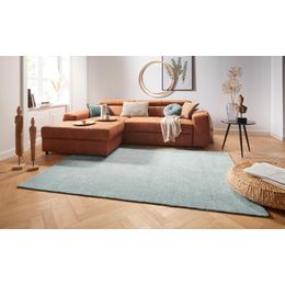 Teppich Hanse Home, B:80cm H:10mm L:150cm, blau, Polyester, Wohnzimmer, Teppiche, "Supersoft", Kurzflor, L&auml;ufer Modern, Einfarbig, Wohnzimmer,