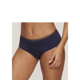 s.Oliver Damen Panty "Pauline", Gr. 48, blau, Spitze, Obermaterial: 81% Polyamid, 19% Elasthan, Unterhosen, aus feiner Spitze und weichem