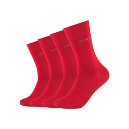 Camano Damen Socken "ca-soft", Gr. 35, rot, Baumwollmischung, unifarben, Socken, mit verst&auml;rktem Fersen- und Zehenbereich