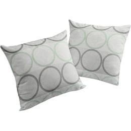 Dekokissen WIRTH, B:50cm L:50cm, gr&uuml;n, Baumwolle, Polyester, Kinderzimmer, Dekokissen_Sitzkissen_Kissenh&uuml;llen, "Zirbello", Kissenh&uuml;lle ohne F&uuml;llung,