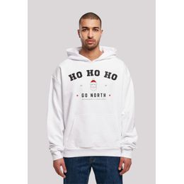 F4NT4STIC Herren Kapuzenpullover "Ho Ho Ho Santa Claus Weihnachten", wei&szlig;, Gr. L, Obermaterial: 100% Baumwolle, Pullover, Weihnachten, Geschenk, Logo