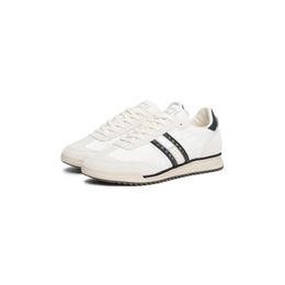 Tommy Jeans Herren Sneaker "TJM RETRO RUNNER CLEATED", Gr. 42, schwarz-wei&szlig;, Leder, Schuhe, Freizeitschuh, Halbschuh, Schn&uuml;rer mit Kontrastbesatz