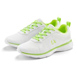 Lascana Damen Sneaker "Turnschuhe", Gr. 36, gr&uuml;n, Obermaterial: 60% Textilmaterial, 40% Lederimitat. Decksohle: 100% Textilmaterial. Futter: 100%