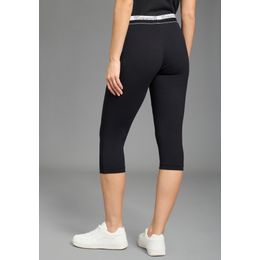 Kangaroos Damen 3/4-Leggingsschwarz, Gr. 36, Jersey, Obermaterial: 95% Baumwolle, 5% Elasthan, Hosen, Jerseyhose in 3/4-L&auml;nge, k&ouml;rpernahe Passform,