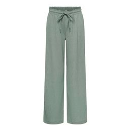 Only Damen Schlupfhose "ONLALTA MW STRING WIDE PANT PNT ZLO"laurel wreath, Gr. M, unifarben, Web, Obermaterial: 98% Polyester, 2% Elasthan, Hosen,