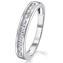 ONE ELEMENT Damen Goldring "Zirkonia Ring aus 333 Wei&szlig;gold", 57,mit Zirkonia, Gold Wei&szlig;gold 333silber, Gold, Wei&szlig;gold 333, Fingerringe, Pers&ouml;nlicher