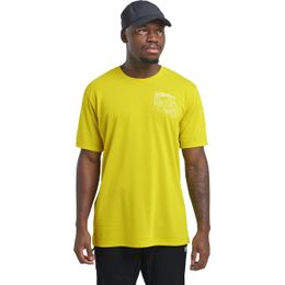 Jack Wolfskin Herren T-Shirt "VONNAN GRAPHIC T M"explore, chartreuse, Gr. XL, Obermaterial: 100% Polyester, Shirts