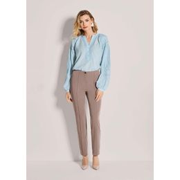 Madeleine Mode MADELEINE Damen Stoffhose "Culotte Stoffhose mit Biesen", braun, Modern, Gr. 22, Obermaterial: 73% Polyester PES. 23% Viskose CV. 4% Elasthan EL.,