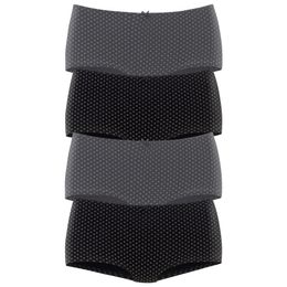 s.Oliver Damen Hipster, Gr. 48, schwarz, Jersey, Obermaterial: 95% Baumwolle, 5% Elasthan, bedruckt, Unterhosen, aus elastischer Baumwolle