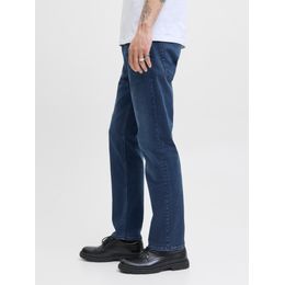 Jack & Jones JACK & JONES Herren Straight-Jeans "JJICLARK JJORIGINAL SQ 2"blau denim, Gr. 33, Abriebeffekte, Denim/Jeans, Obermaterial: 76% Baumwolle, 22%