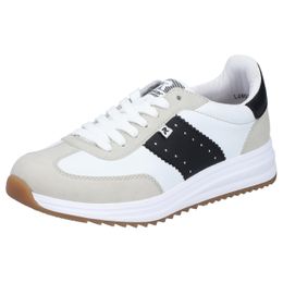 Rieker Damen Sneaker, Gr. 42wei&szlig; multi, Lederimitat, Schuhe, Schn&uuml;rschuh, Halbschuh, Freizeitsneaker mit Kontrastbes&auml;tze