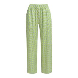 Milano Italy Damen Schlupfhose, gr&uuml;n, Gr. 42, unifarben, Web, Material: 100% Viskose, Hosen, mit Elastikbund & seitlichen Taschen