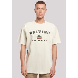 F4NT4STIC Damen T-Shirt "Driving Home Weihnachten", beige, Gr. M, Obermaterial: 100% Baumwolle, Shirts, Weihnachten, Geschenk, Logo