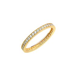Diamonds by Ellen K. Damen Fingerring "375 Gold Zirkonia wei&szlig; Memoirering", 060 (19,1), Gold, gelb, FASCINATION BY ELLEN K., Gold, Fingerringe