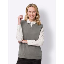 Classic Basics Damen Pullunder "Pullunder", grau, Gr. 40, unifarben, 100% Polyacryl, Pullover