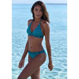 ELBSAND Damen Triangel-Bikini, gr&uuml;n, Gr. 38, Recycling-Polyamid, Bikini-Sets, mit Markenschriftzug