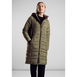 Street One Damen Steppmantel, gr&uuml;n, Gr. 46, unifarben, Stoff, 100% Polyester, M&auml;ntel, mit Kapuze