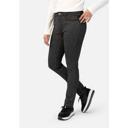 STOOKER WOMEN Damen 5-Pocket-Hose "Milano Jersey Print Magic Shape Fit Jeans", grau, Gr. 44, Twill, 67% Viskose, 27% Polyamid, 6% Elasthan, Hosen,