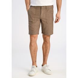 LINDBERGH Herren Shorts "Leinenshorts Relaxed Fit", grau, Gr. XS, meliert, Obermaterial: 55% Baumwolle, 45% Leinen, Hosen