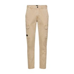 Camel Active Herren Cargohoselight beige, Gr. 33, unifarben, Web, Obermaterial: 97% Baumwolle, 3% Elasthan, Hosen, mit Stretch