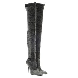 SAINT LAURENT Stiefel Damen Gr&ouml;&szlig;e 37.5 Second Hand gr&uuml;n