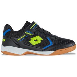 Lotto M&auml;dchen Hallenschuh, Gr. 27, schwarz, Kunstfaser, Synthetik, mehrfarbig, Schuhe, - mit nichtf&auml;rbender Sohle