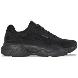 Lotto Herren Sneaker, Gr. 45, schwarz, Kunstfaser, Synthetik, unifarben, Schuhe, - mit bequem gepolsterter Schaftkante