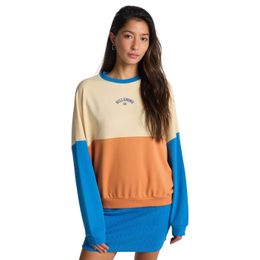 Sweatshirt Billabong "Jump Around Block", Damen, Gr. L, tangerine, Obermaterial: 55% Walkfrottier, 25% Walkfrottier, 20% Microfaser;, Sweatshirts Sweatshirt