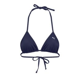 Puma Damen Triangel-Bikini-Top "Puma SWIM WOMEN TRIANGLE TOP", blau, Gr. XL, Obermaterial: 80% Polyamid, 20% Elasthan, Bikini-Oberteile, zum Binden,
