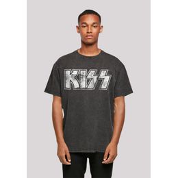 F4NT4STIC Damen T-Shirt "Kiss Rock Band Vintage Logo", schwarz, Gr. XXL, Obermaterial: 100% Baumwolle, Shirts, Premium Qualit&auml;t, Musik, By Rock Off