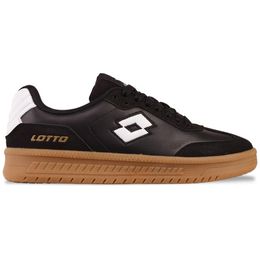 Lotto Damen Sneaker, Gr. 36, schwarz-wei&szlig;, Synthetik, clean, Schuhe, - mit stark gepolsterter Zunge