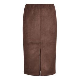 Apricot Split Front Suede Pencil Skirt ' ' Damen Gr&ouml;&szlig;e 36 braun