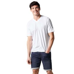 Casamoda Herren T-Shirt "Casamoda T-Shirt Doppelpack uni", wei&szlig;, Gr. S, 100% Baumwolle, Shirts