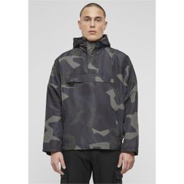 Brandit Herren Anorak "Brandit Herren Fleece Pull Over Windbreaker"m90 schwarzcamo, Gr. 4XL, mehrfarbig, 100% Polyester, Jacken