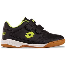 Lotto M&auml;dchen Hallenschuh, Gr. 32, schwarz, Synthetik, mehrfarbig, Schuhe, - mit nicht-f&auml;rbender Sohle