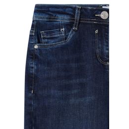 Slim-fit-Jeans Cecil, Damen, Gr. 27, L&auml;nge 30, dunkelblau wash, Jeans, 89% Baumwolle, 9% Polyester, 2% Elasthan, unifarben, normal, Jeans Slim-fit-Jeans, High Waist