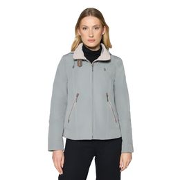 Gil Bret Damen Outdoorjacke, grau, Gr. 46, unifarben, Web, Obermaterial: 100% Polyester, Jacken, mit Kapuze