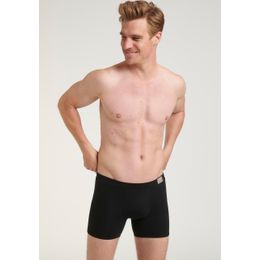 Sloggi Herren Boxershorts "Men GO Natural", Gr. S, schwarz, Single Jersey, Obermaterial: 95% Baumwolle, 5% Elasthan, clean, unifarben, Unterhosen,
