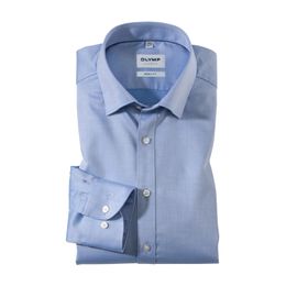 OLYMP Herren Businesshemd "Level Five body fit", blau, Gr. 38, Web, Obermaterial: 97% Baumwolle, 3% Elastolefin, Hemden