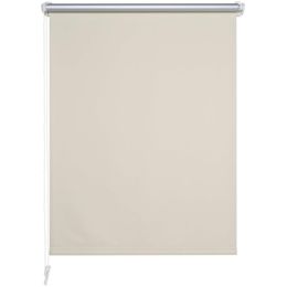 Seitenzugrollo Liedeco, B:60cm H:150cm, beige, Polyester, Rollos
