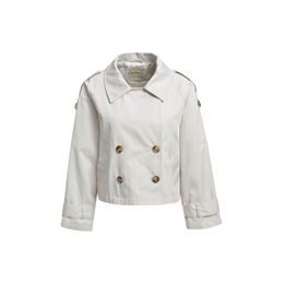 Smith & Soul SMITH & SOUL Damen Kurzjacke, wei&szlig;, Gr. XS, unifarben, Web, Obermaterial: 97% Baumwolle, 3% Polyester, Jacken, in Trench-Optik