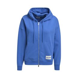 Smith & Soul Kapuzensweatjacke SMITH & SOUL, Damen, Gr. M, royal, Sweatware, Obermaterial: 88% Baumwolle, 12% Polyester, bedruckt, unifarben, normal, Rippb&uuml;ndchen, Sweatjacken, mit R&uuml;ckenprint & &uuml;berschnittenen Schultern