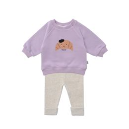 Liliput M&auml;dchen Sweatanzug "Croissant", lila, Gr. 62, bedruckt, 95% Baumwolle, 5% Polyester, Sportanz&uuml;ge, mit elastischen B&uuml;ndchen