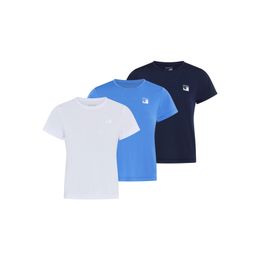 Kurzarmshirt OCEAN SPORTSWEAR, Damen, Gr. 36, himmelbau_navy_wei&szlig;, Jersey, Obermaterial: 100% Polyester, unifarben, figurbetont h&uuml;ftlang, Rundhals, Shirts, figurbetonte Passform, h&uuml;ftlange Schnittform, Kurzarm, UV-sch&uuml;tzend
