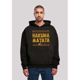 F4NT4STIC Herren Kapuzenpullover "K&ouml;nig der L&ouml;wen Hakuna Matata", schwarz, Gr. XS, Obermaterial: 100% Baumwolle, Pullover, Herren,Premium