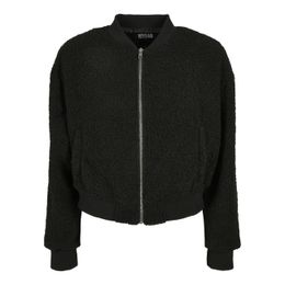 Urban Classics Damen Bomberjacke "Urban Classics Damen Ladies Oversized Sherpa Bomber Jacket"schwarz, Gr. 4XL, unifarben, 100% Polyester, Jacken