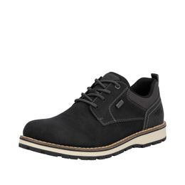 Rieker Herren Schn&uuml;rschuh, Gr. 41, schwarz, Lederimitat, Textil, Schuhe, Business Schn&uuml;rer, Halbschuh, Casual Sneaker mit Innenrei&szlig;verschluss